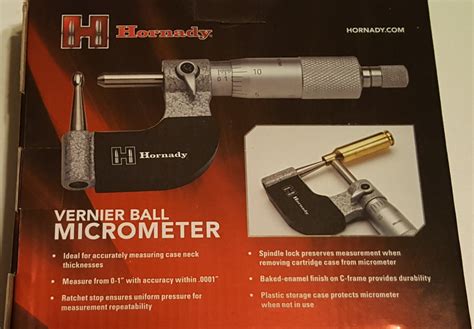 Sale 050059 Hornady Vernier Ball Micrometer Accurate Arms And Ammo Inc