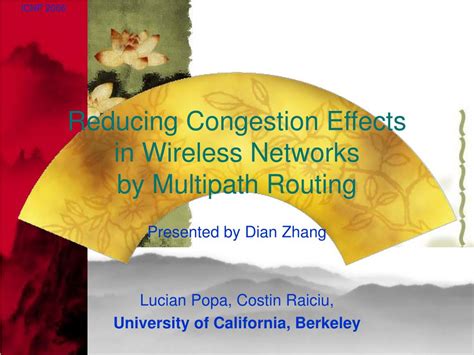 Ppt Reducing Congestion Effects In Wireless Networks By Multipath