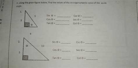 solved c a ing the given figure below find the values of the six