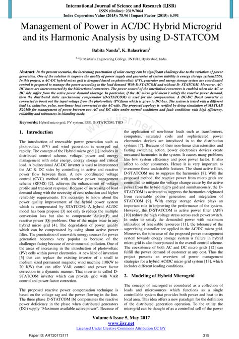 Pdf Power Management In Acdc Hybrid Microgrid