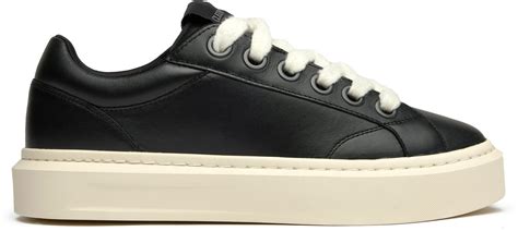 Mens Cleens Ace Trainers In Noir Sole
