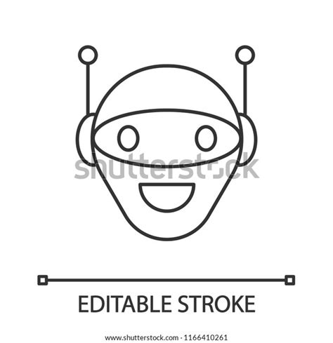 Chatbot Linear Icon Thin Line Illustration Stock Vector Royalty Free
