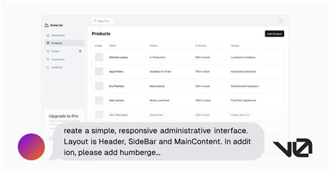 Reate A Simple Responsive Administrative Interface Layout Is Header