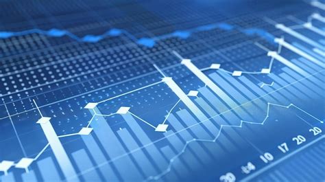 blue financial graphs and data visualization premium ai generated image