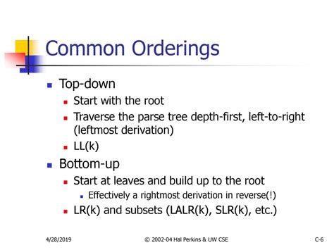 Parsing And Context Free Grammars Hal Perkins Summer Ppt Download