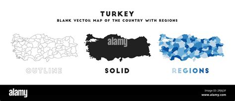 Turkey Map Borders Of Turkey For Your Infographic Vector Country