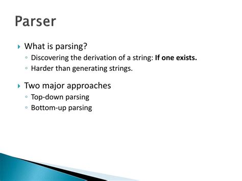 Ppt Top Down Parser Powerpoint Presentation Free Download Id2483461
