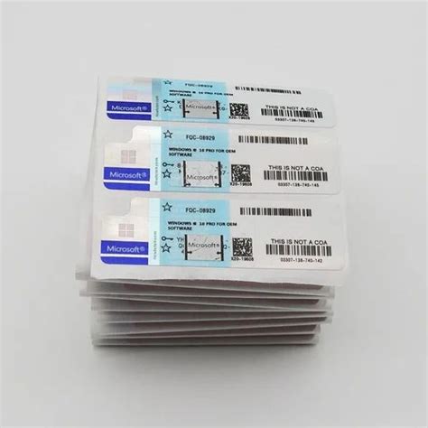 White Base Windows Pro Key Sticker For Laptop At Piece Window Sticker In New