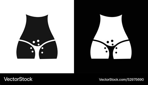 Genital Rash Icon Black Line Art Logo Set Vector Image