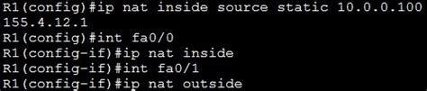 Static NAT Configuration CCNA