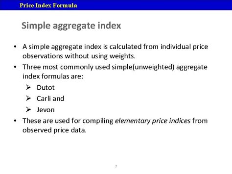 Module 16 Price Index Session Iii Contents Session