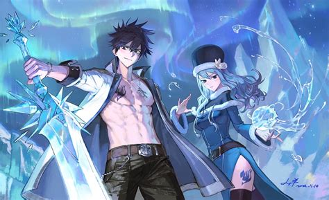 Gray Fullbuster And Juvia Lockser Fairy Tail Drawn By Shanyang