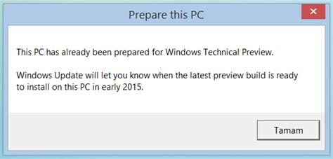 Windows Technical Preview Pc Preparation İndir Ücretsiz İndir Tamindir