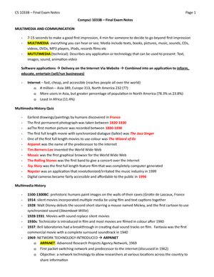 Caie Igcse Computer Science 0478 Theory V1 ZNOTES SUMMARIZED NOTES ON THE THEORY