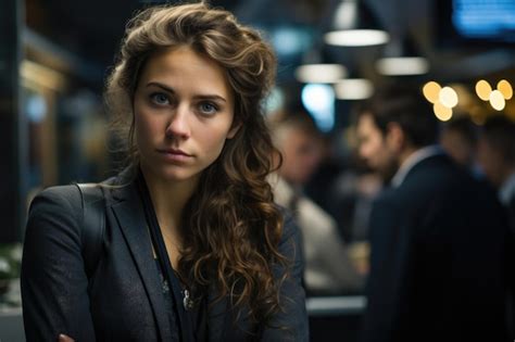 Early Sick Woman Envy Coworker Flirting With The Beautiful Office Guy Frownin Generative Ia