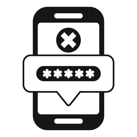 Smartphone Showing Wrong Password Notification Icon 49555068 Vector Art