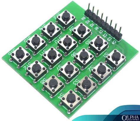 Teclado Matricial x con pulsadores Electrónica Alpha Guatemala
