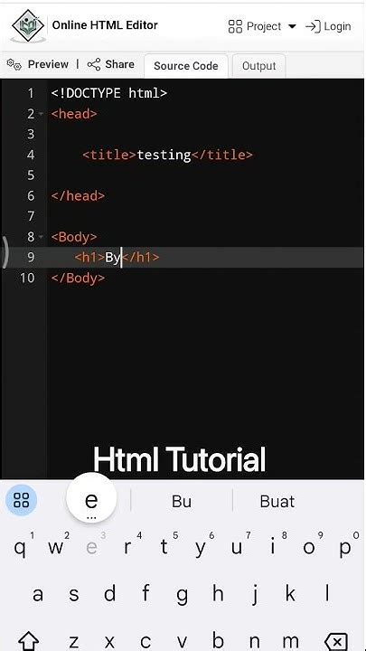 Html Short Tutorial Youtube