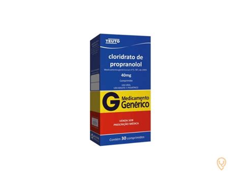 Bula Do Propranolol 40 Mg Com 30 Comprimidos Teuto Genérico Cliniguia