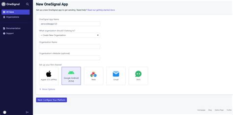 onesignal push configuration zero codes docs