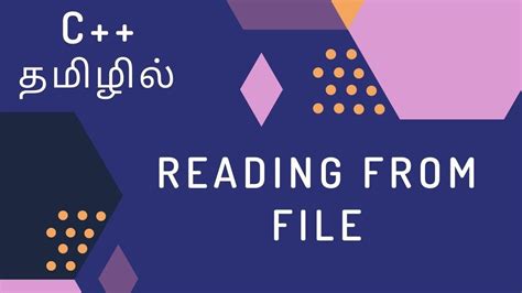 C Programming 55 Reading From File Tamil Youtube