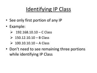 CCNA IP Address Presentation Part 1 PPTX