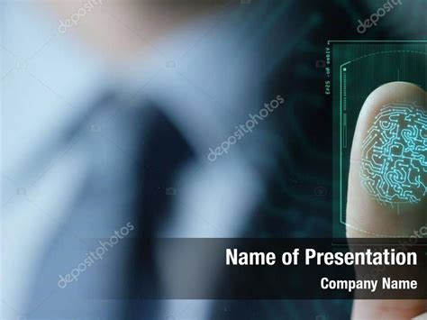Scan Slow Motion Finger Biometric Powerpoint Template Scan Slow Motion Finger Biometric