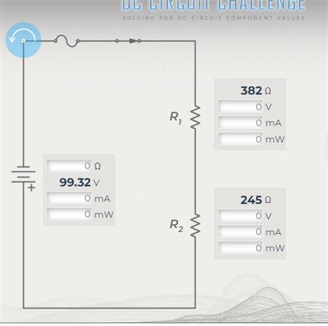 Solved SOLVING FOR DC CIRCUIT COMPONENT VALUES Chegg