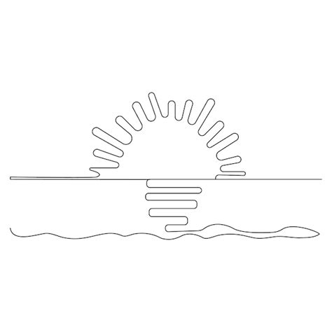 트 터 일러스트레이션의 일선 연속 그림 프리미엄 벡터