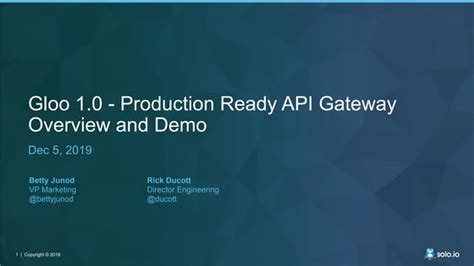 Gloo 10 Api Gateway Overview And Demo Pdf