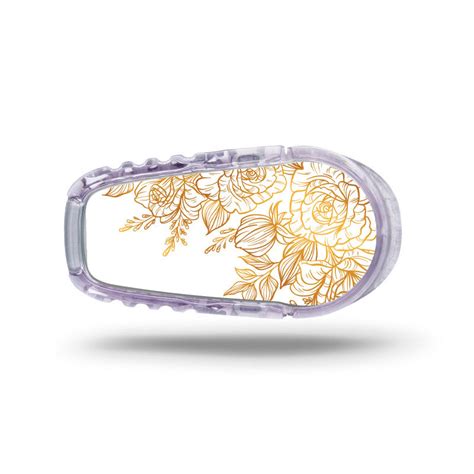 Dexcom G6 Transmitter Sticker Golden Floral Pimp My Diabetes