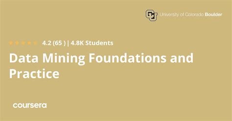 Data Mining Foundations And Practice Specialization 3 Courses Cu