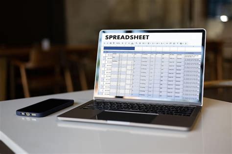 premium photo business financial spreadsheet document information