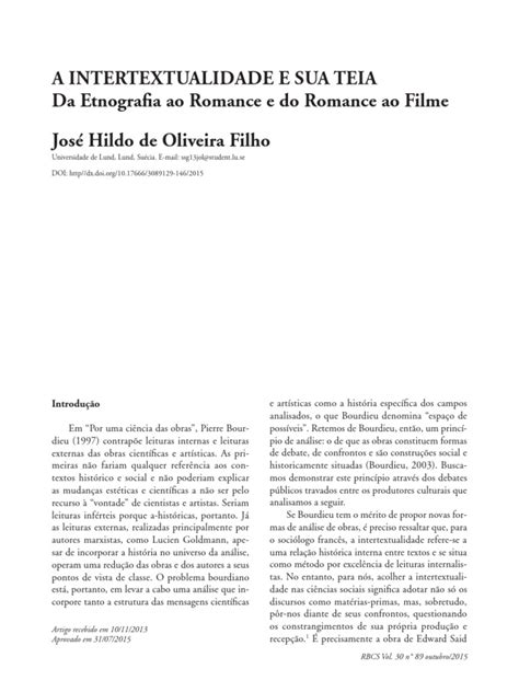 The Intertextuality And Its We Pdf