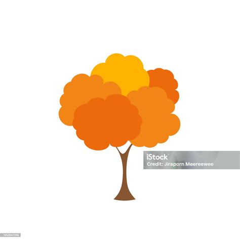 녹색 나무 비옥한 흰색 배경에 다양한 형태 다양한 나무 세트의 세트 정원과 가정 디자인을 장식하기위한 나무벡터 일러스트와 아이콘 0명에 대한 스톡 벡터 아트 및 기타 이미지