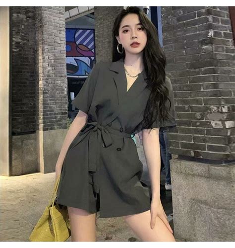 점프수트 와이드 멜빵바지 여름 점프 오버롤 데님 반팔 루즈핏 티몬