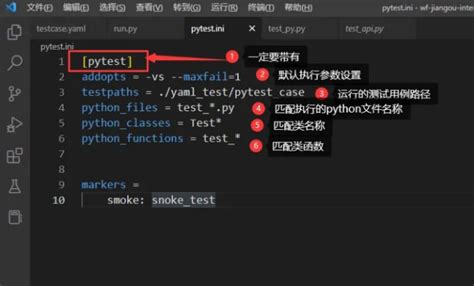 pytest自动化框架运行全局配置文件pytest ini
