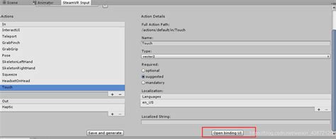 unity中SteamVR2 0手柄按键绑定当SteamVR Input里的Open Binding UI按钮点击后打不开 哔哩哔哩