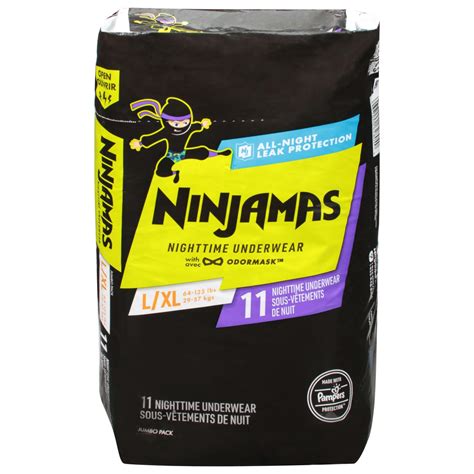 Ninjamas Nighttime Underwear Lxl Jumbo Pack 11 Ea 11 Ct Shipt