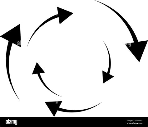 Rotating Arrows Concentric Radial And Circular Arrow Element Cycle Cyclical Cursor Pointer