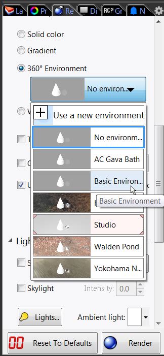 How Do I Delete Unused Environments From My File Rendering McNeel