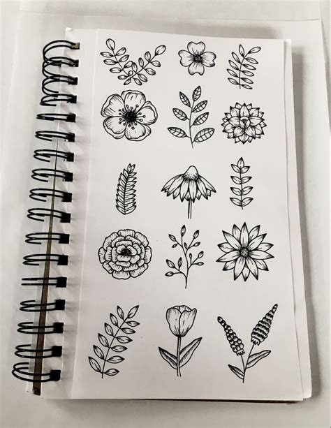 Floral Doodle Art Notebook