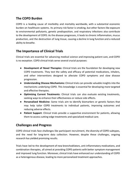 Ppt Copd Clinical Trials Powerpoint Presentation Free Download Id 12621078