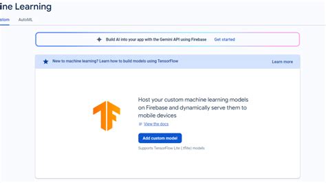 Firebase Ml And Custom Models