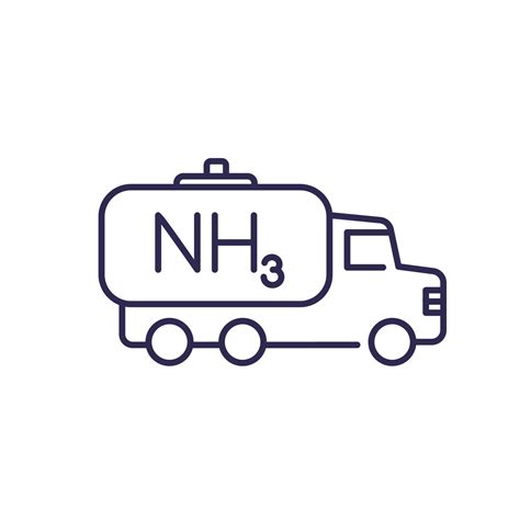 Ammonia NH Gas Tanker Truck Line Icon Vector Art At Vecteezy