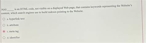 Solved An ﻿is An Html Code Not Visible On A Displayed Web