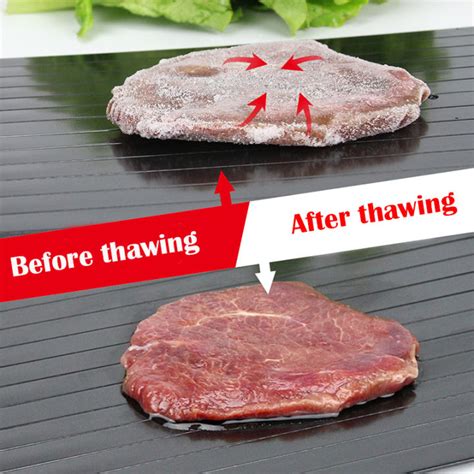 Square Quick Thawing Tray 2 Pieces Thawing Frozen Food Meat Fish Fruit