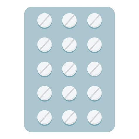 Round Pill Blister Icon Cartoon Vector Tablet Pack 14192259 Vector Art