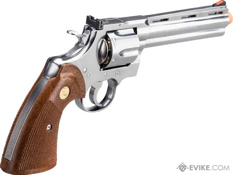 Tanaka Colt Python 357 Gas Powered Airsoft Revolver Model 6 R Model Bright Polished Steel