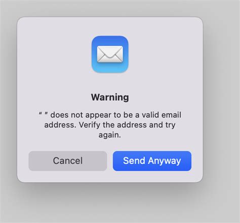 valid email error message snafu apple community